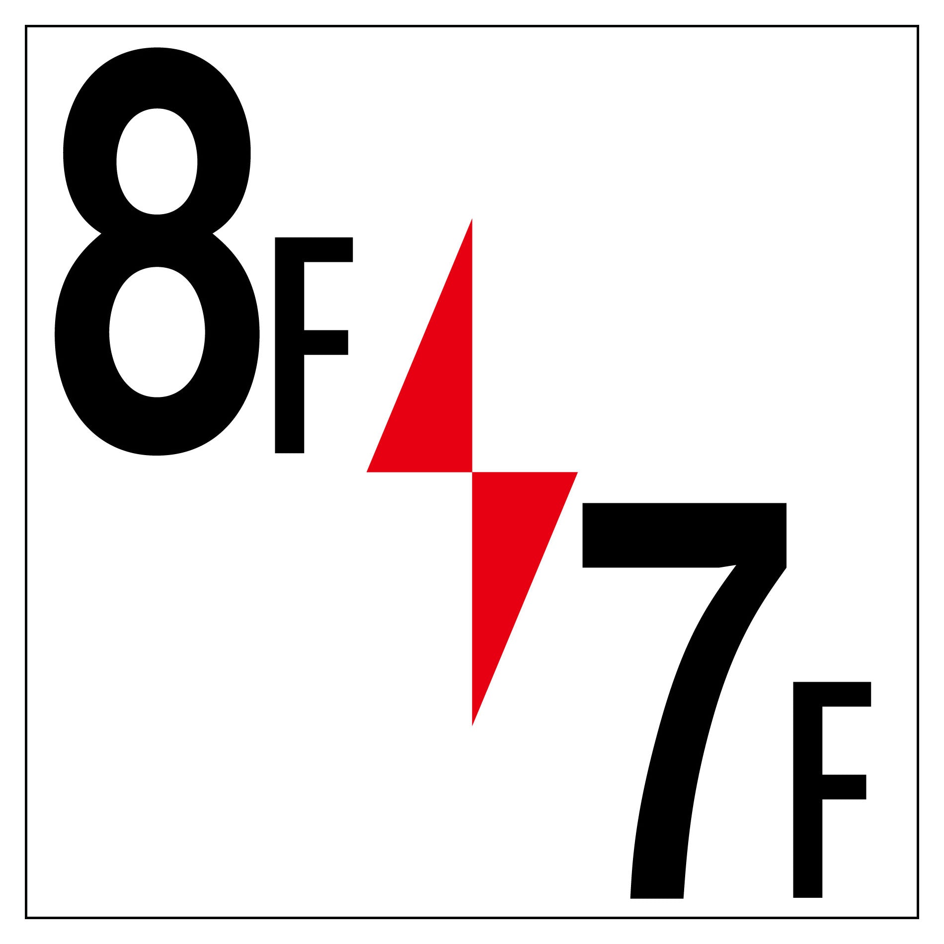 ロフト階数表示板450角 マグネット 8F／7F – GREEN CROSS-select 工事現場の安全対策用品なら