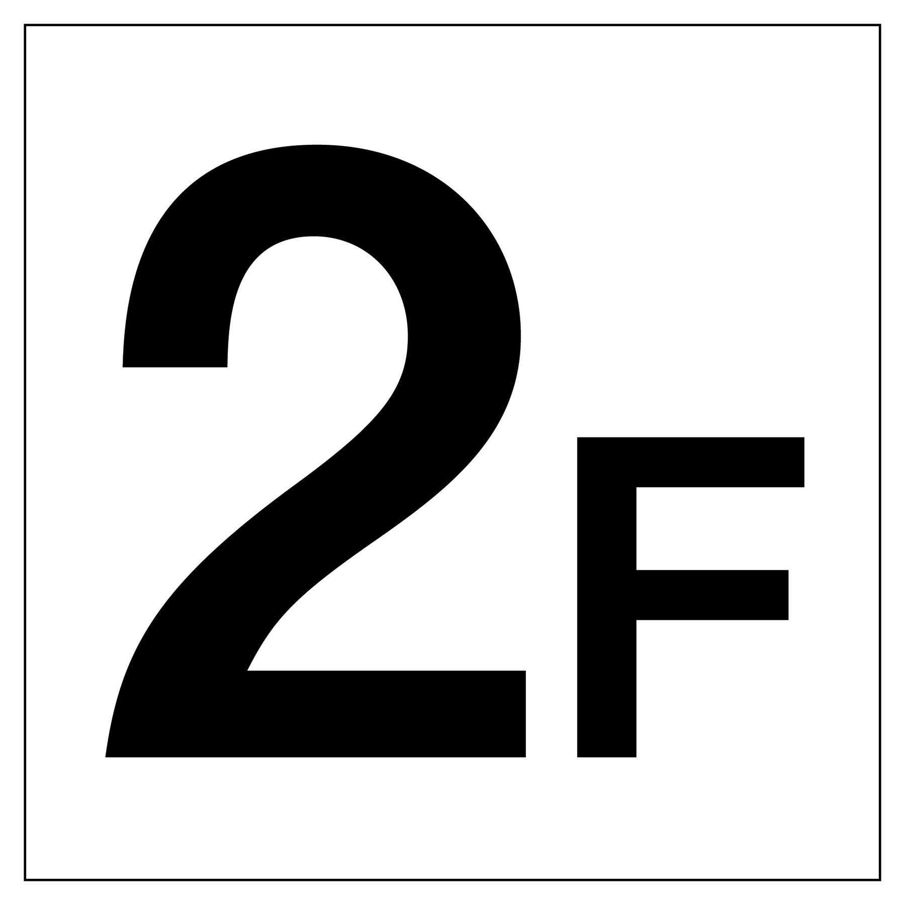階数表示標識300角 2F – GREEN CROSS-select 工事現場の安全対策用品なら